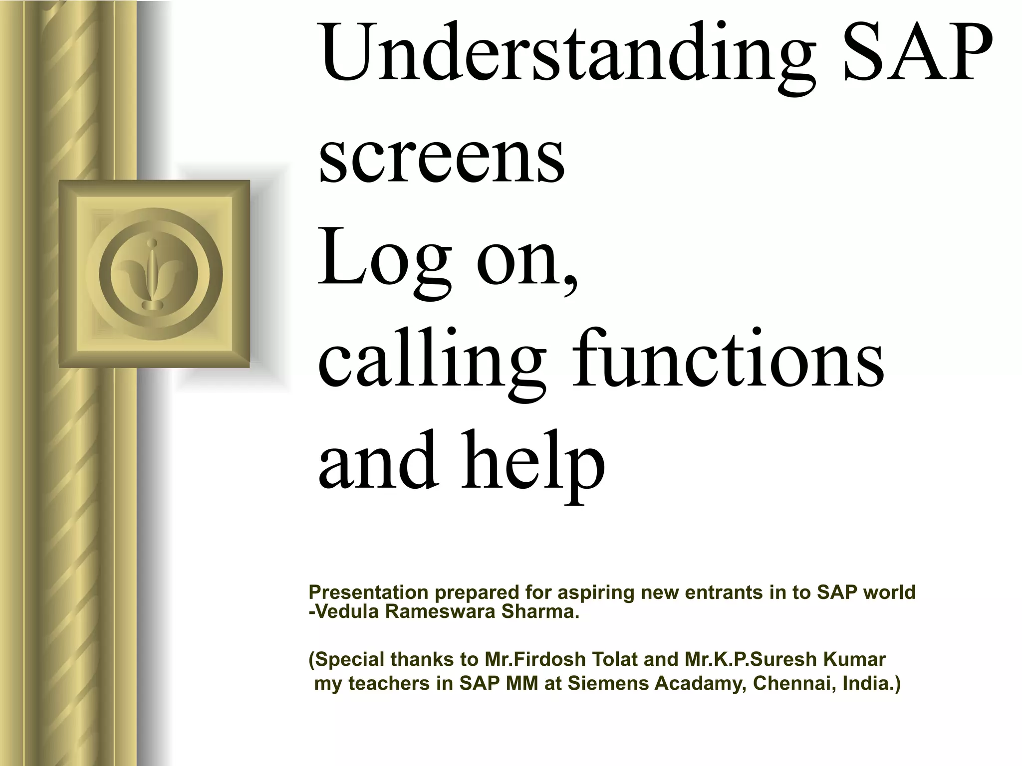 Understanding Sap Screens | PPT