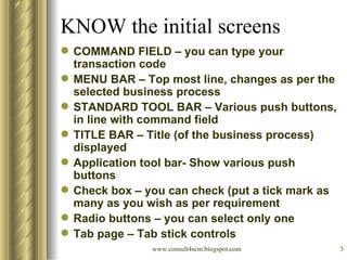 Understanding Sap Screens | PPT