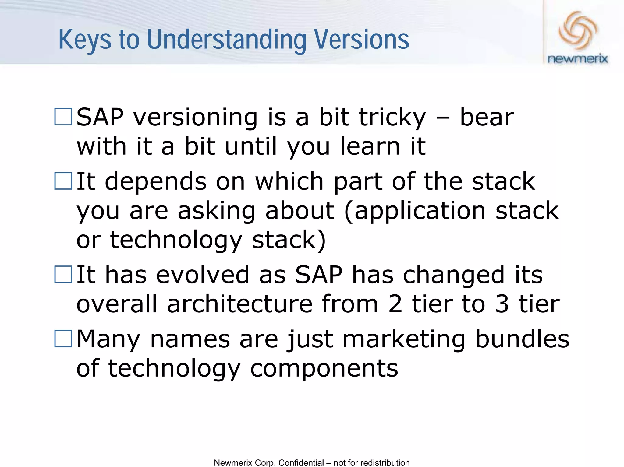 Understanding SAP Versions | PDF