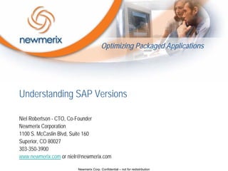 Understanding SAP Versions | PDF