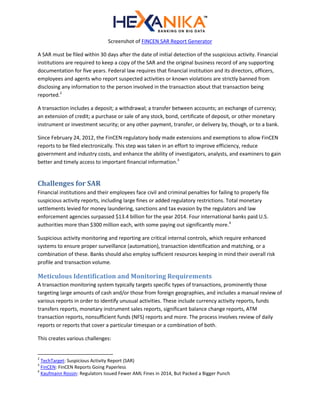 Understanding SAR (Suspicious Activity Reporting)