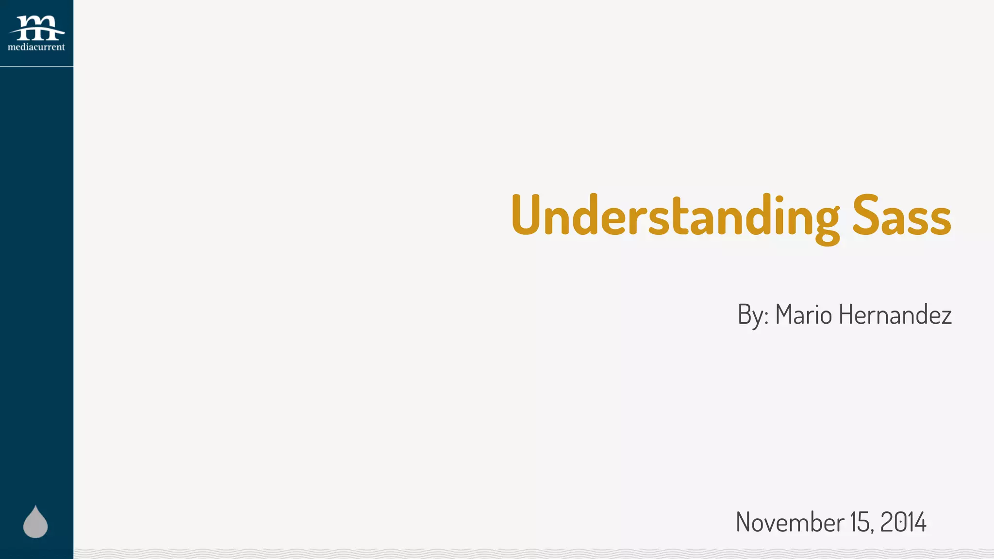 Understanding sass | PPT