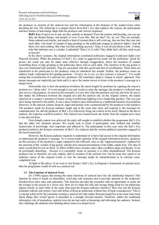 Understanding satirical texts in kenya’s television