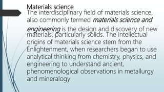Understanding Science Concepts and Materials | PPTX