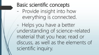 Understanding Science Concepts and Materials | PPTX | Geology | Science