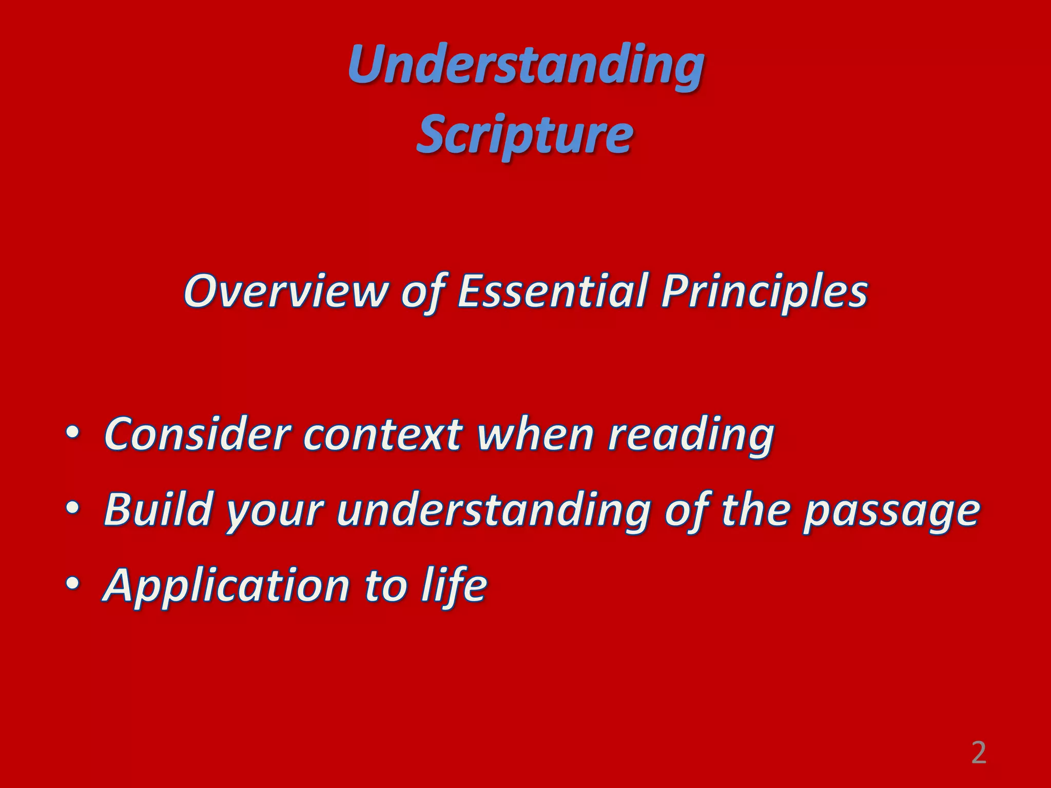 Understanding Scripture | PPT