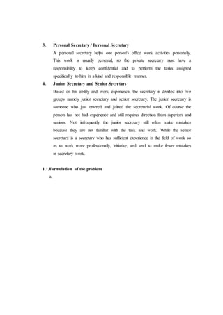 Understanding secretary | PDF