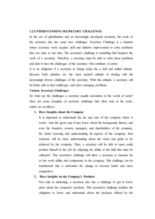 Understanding secretary | PDF