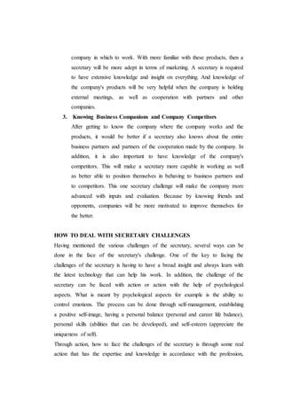 Understanding secretary | PDF