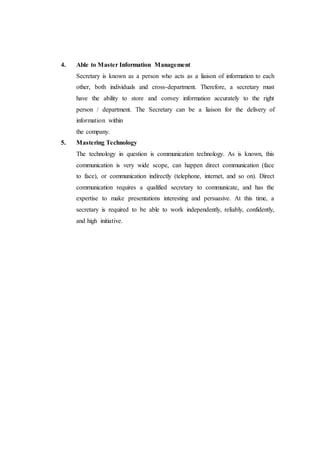 Understanding secretary | PDF