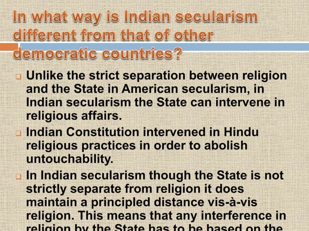 UNDERSTANDING SECULARISM