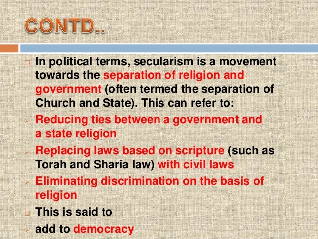 UNDERSTANDING SECULARISM