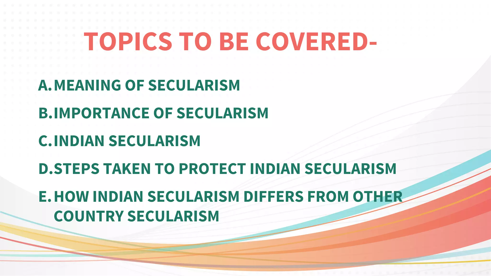 Understanding secularism | PPTX