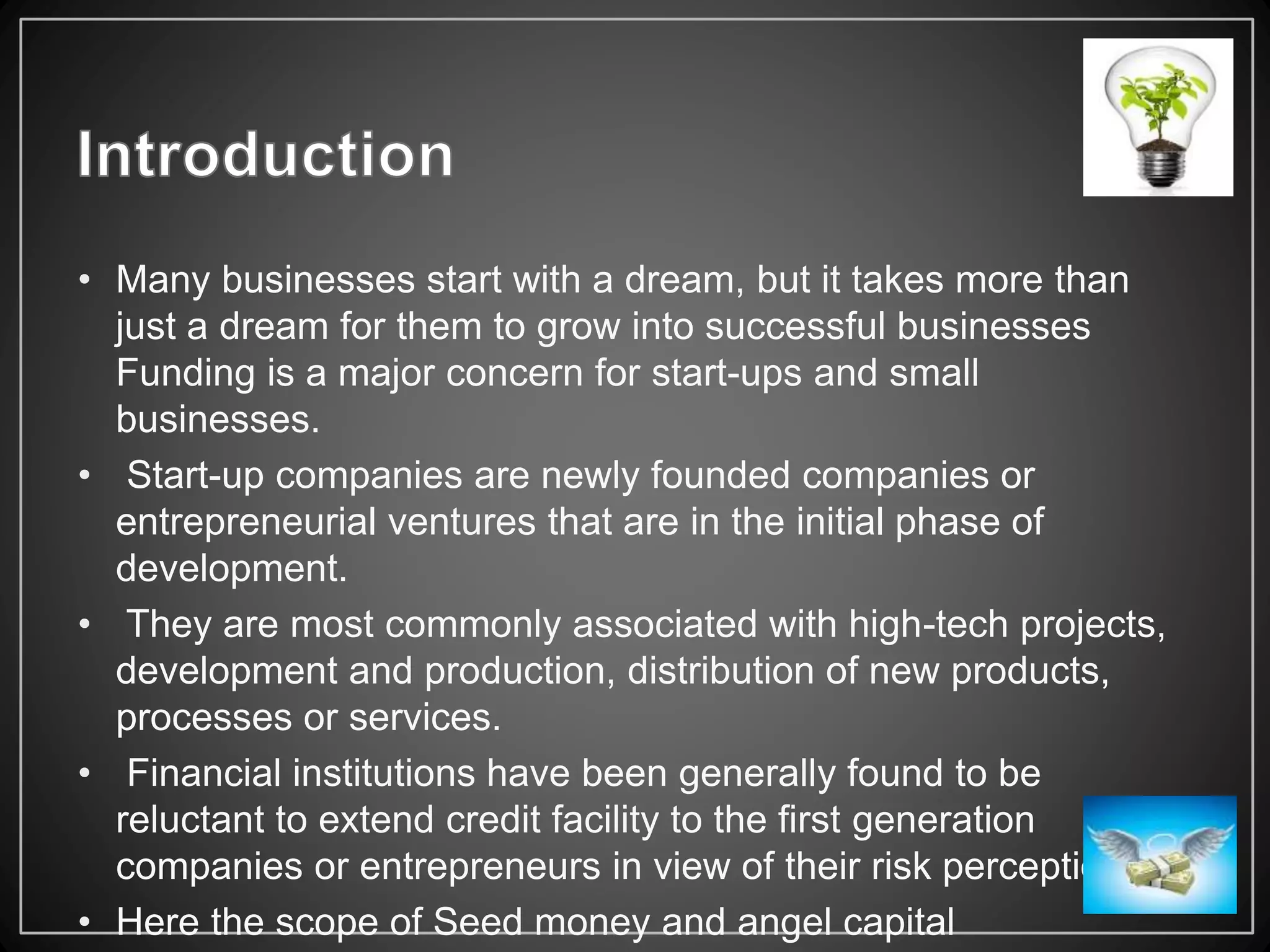 Understanding seed/Angel funding for startups | PPT