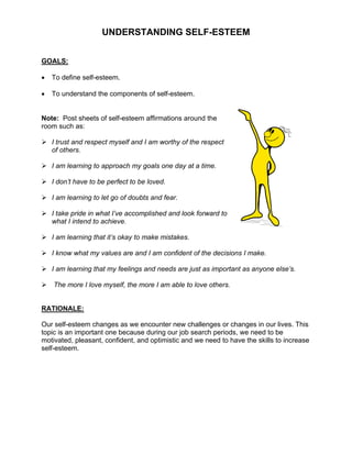 UNDERSTANDING SELF-ESTEEM | PDF | Mental Health | Diseases and Conditions