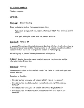 UNDERSTANDING SELF-ESTEEM | PDF | Mental Health | Diseases and Conditions