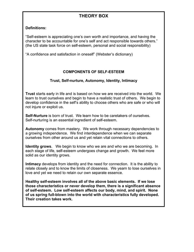UNDERSTANDING SELF-ESTEEM | PDF | Mental Health | Diseases and Conditions