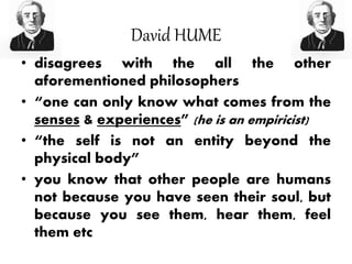 Understanding the self lecture 1 - PHILOSOPHICAL PERSPECTIVES | PPTX