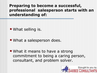 Understanding selling person | PPT