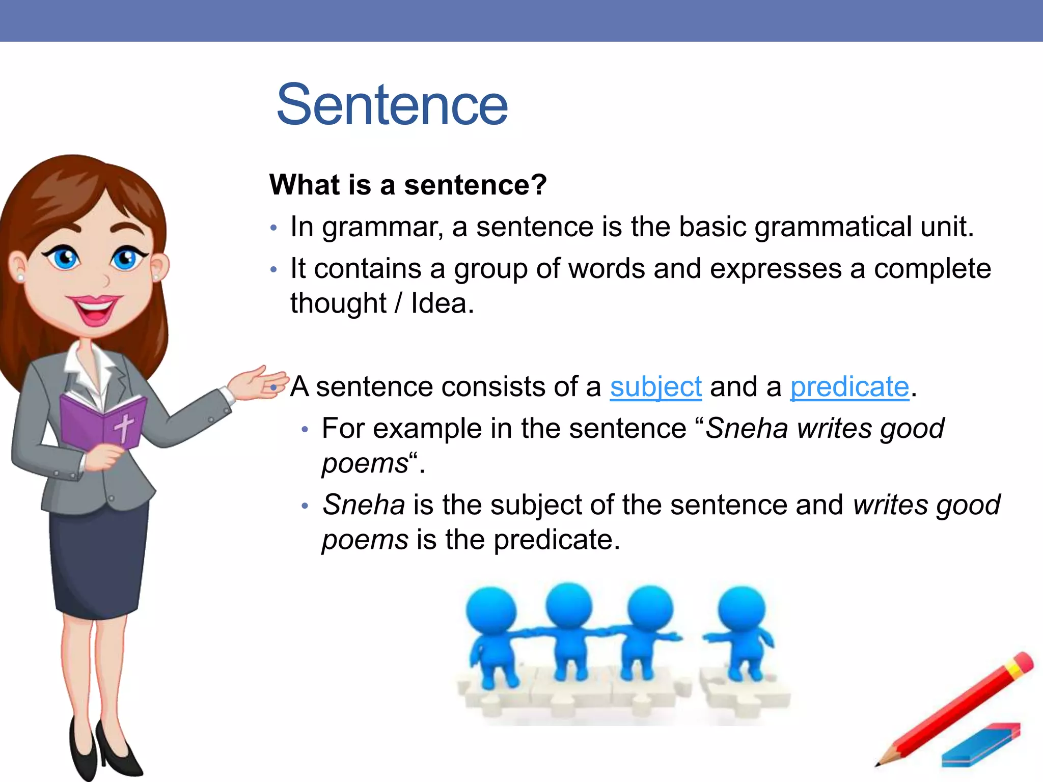 Understanding Sentence - English Grammar | PPTX