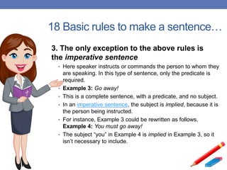 Understanding Sentence - English Grammar | PPTX
