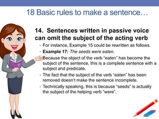 Understanding Sentence - English Grammar | PPTX