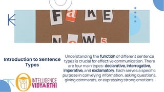 Understand Four main sentence functions in English | PPTX