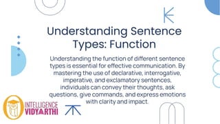 Understand Four main sentence functions in English | PPTX