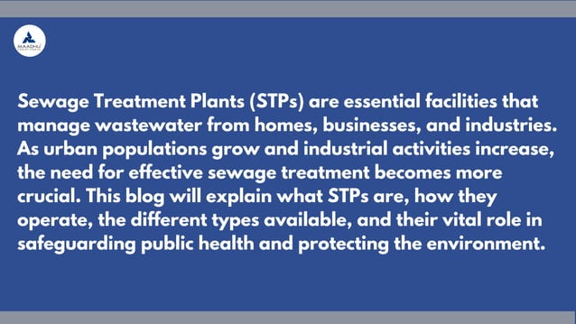 Understanding Sewage Treatment Plants Key Functions and Benefits | PPT