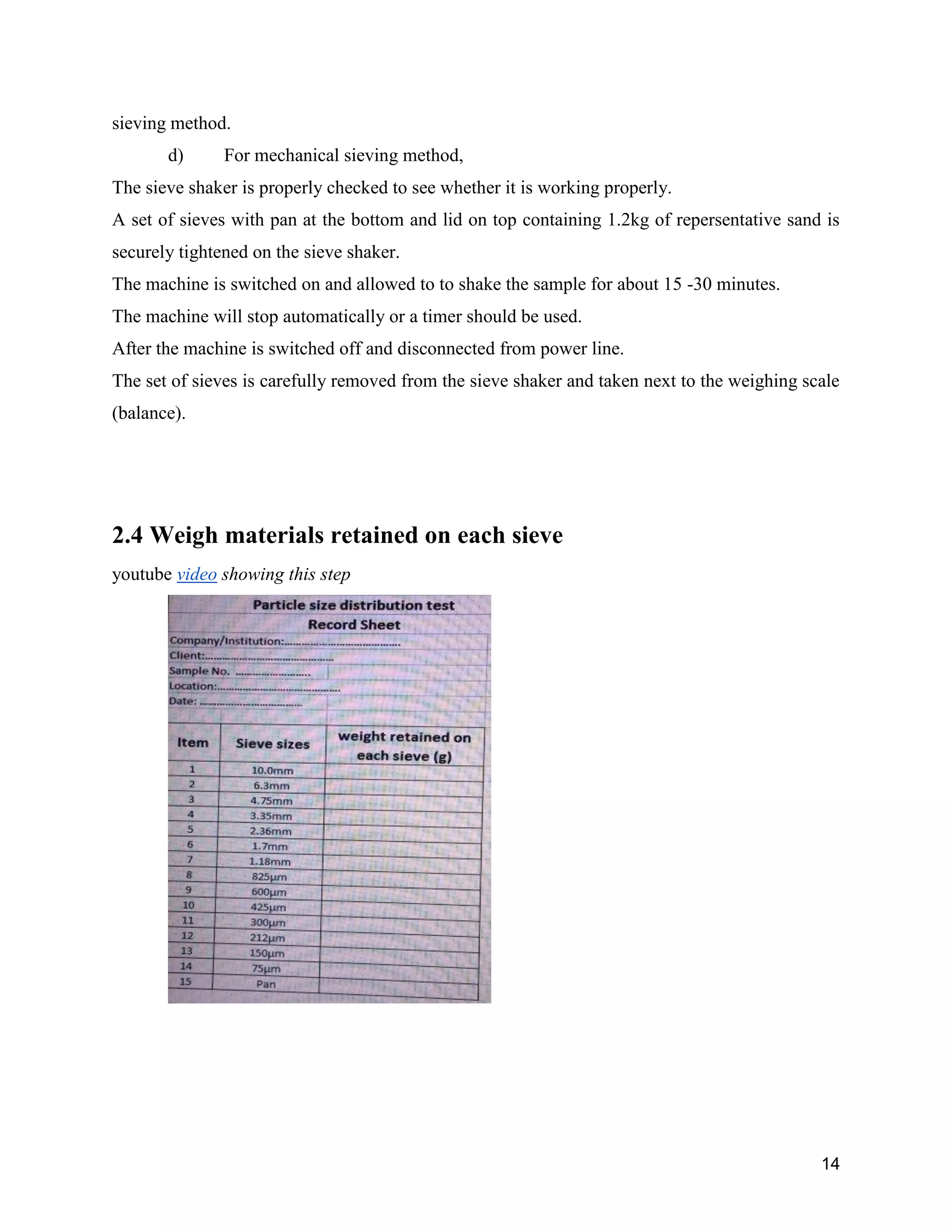 Understanding sieve analysis of sand | PDF
