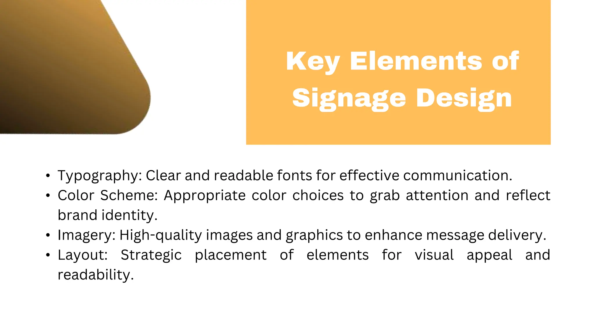 Understanding Signage Design - Corporate Sign Systems, Inc. | PPTX