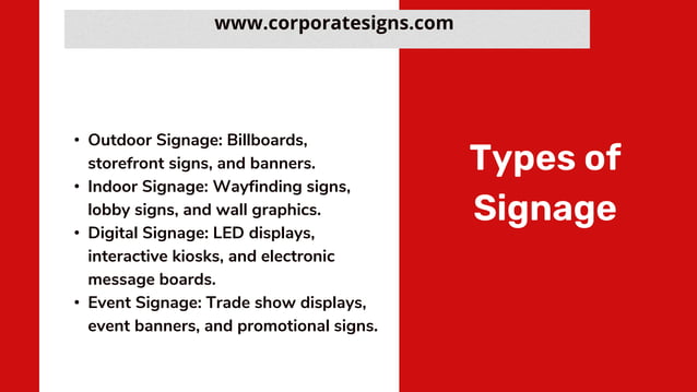 Understanding Signage Design - Corporate Sign Systems, Inc. | PPTX