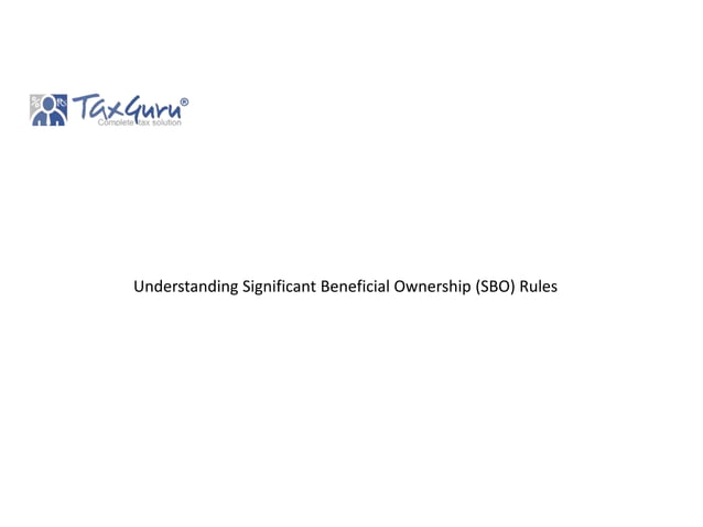 Understanding Significant Beneficial Ownership (SBO) Rules.pptx ...