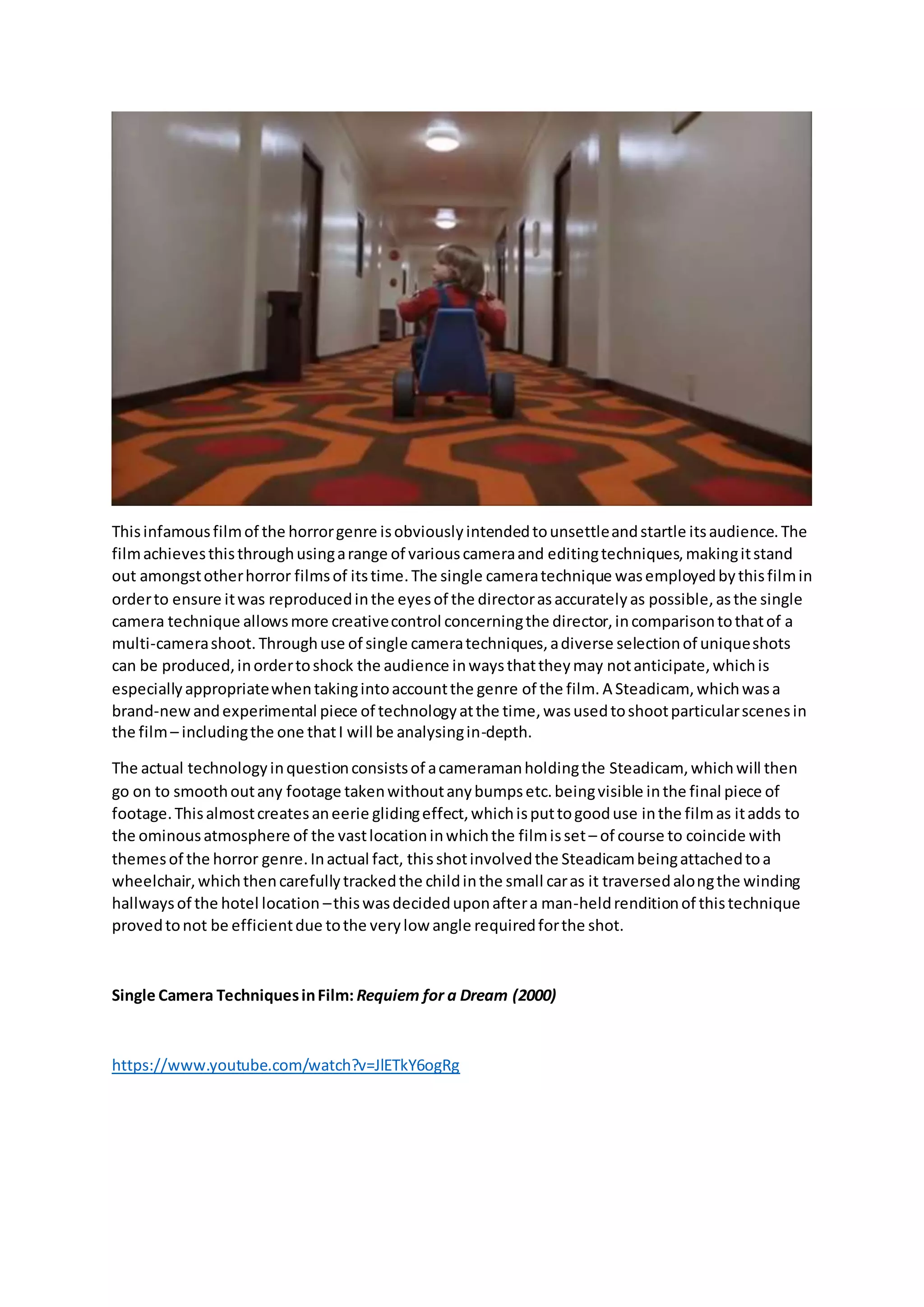 single camera techniques | PDF