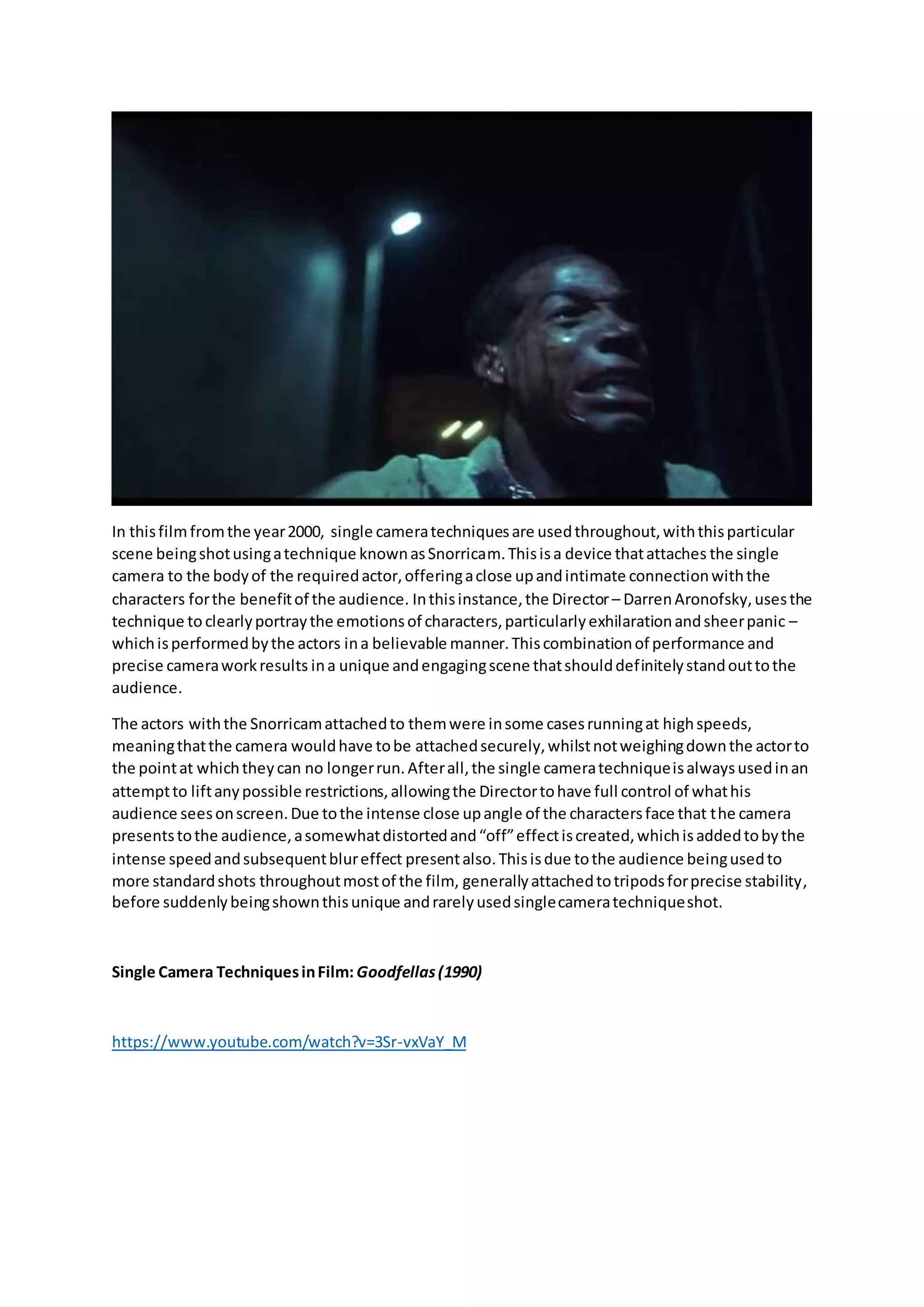 single camera techniques | PDF