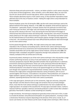 single camera techniques | PDF