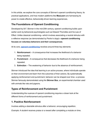 Understanding Skinner’s Operant Conditioning_ A Foundation for Behavioral Learning.pdf