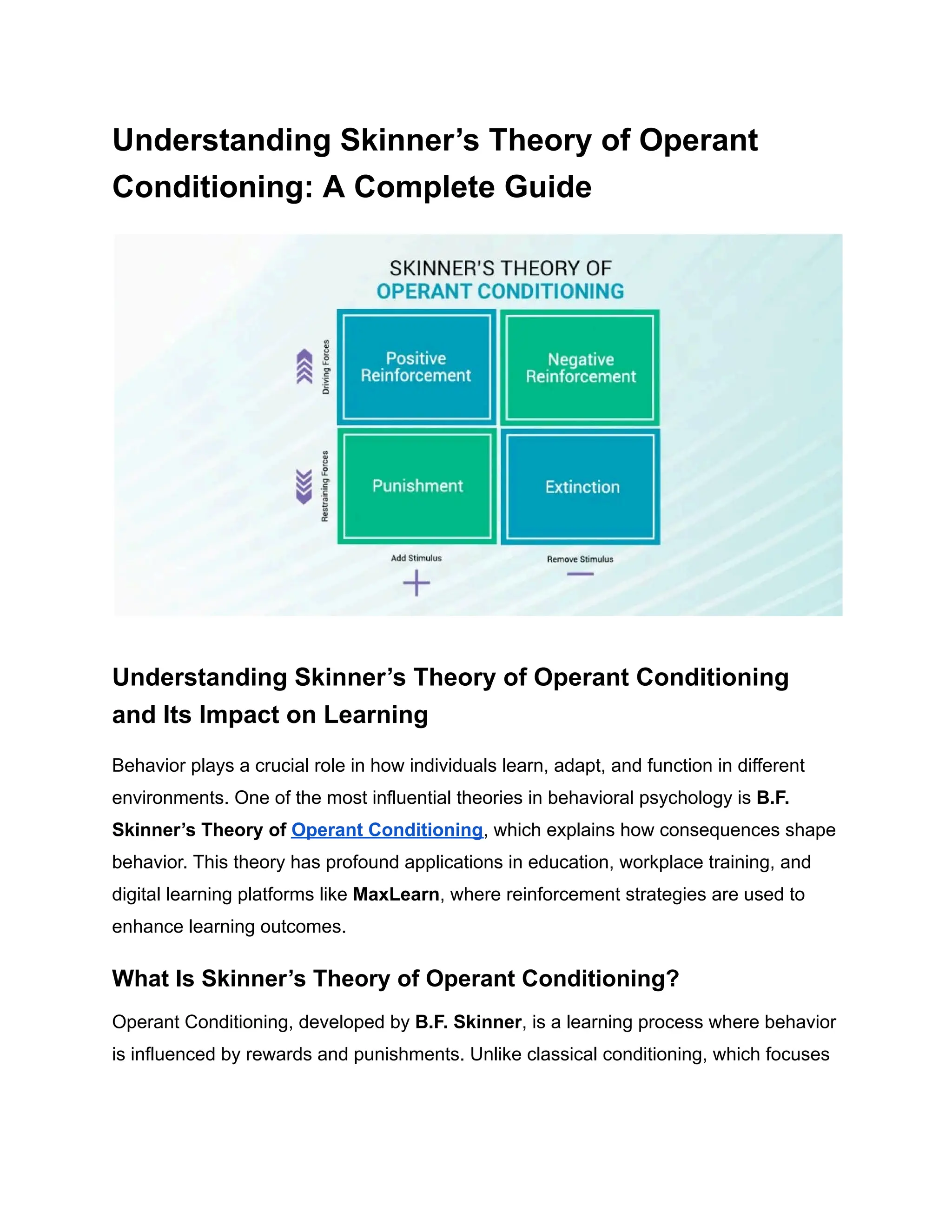 Understanding Skinner’s Theory of Operant Conditioning_ A Complete ...