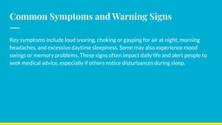 Understanding Sleep Apnea and Its Impact on Health | PDF