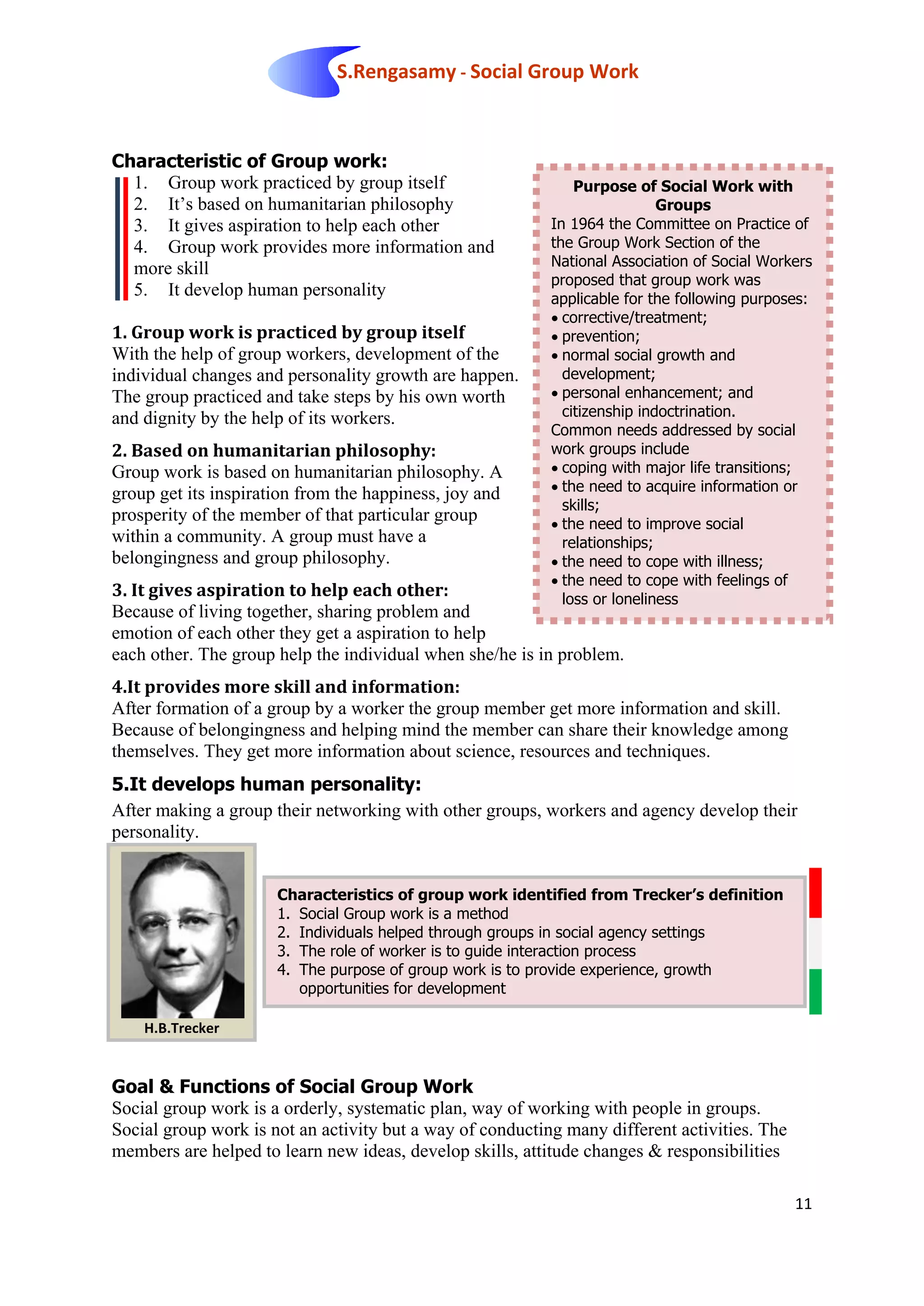 Social Group Work-Social Work with Groups | PDF