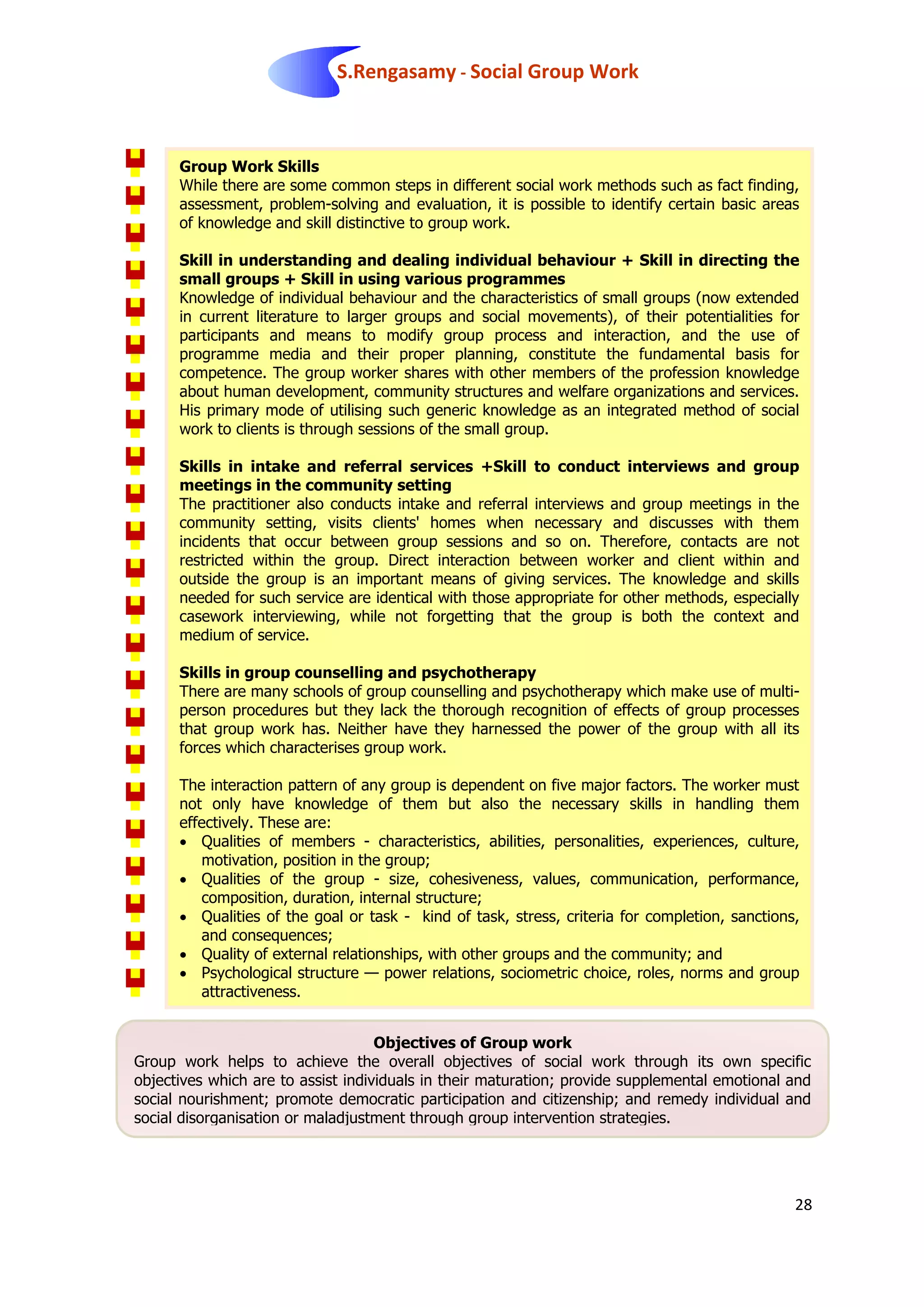 Social Group Work-Social Work with Groups | PDF