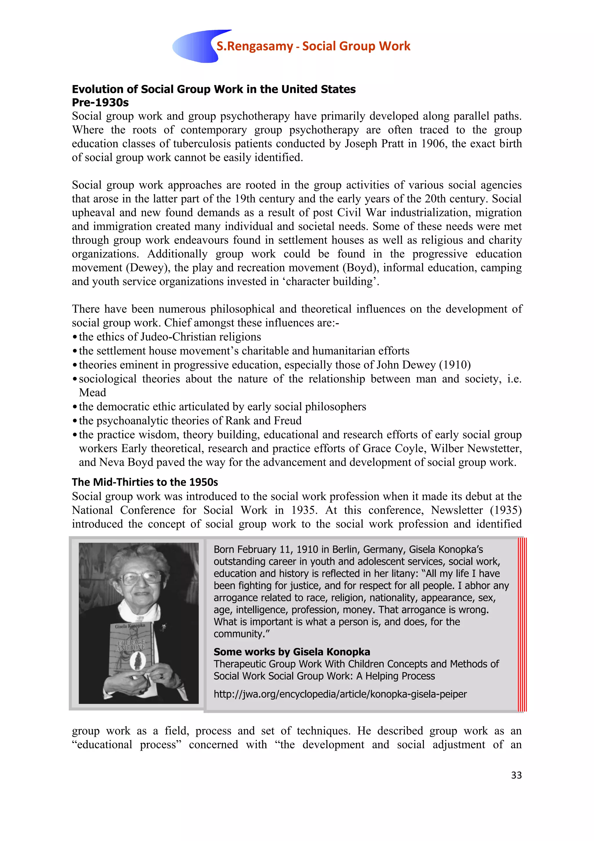 Social Group Work-Social Work with Groups | PDF