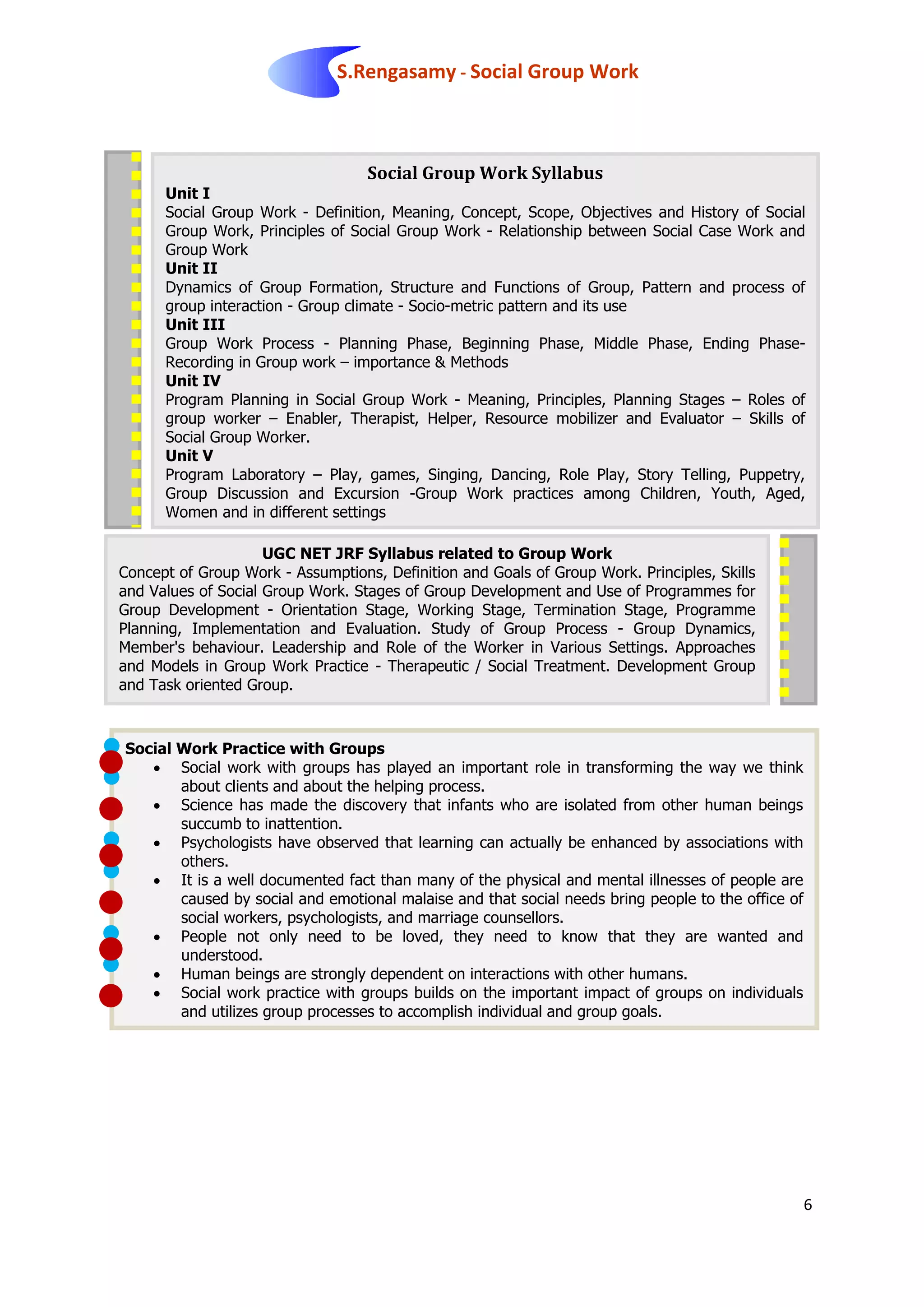 Social Group Work-Social Work with Groups | PDF