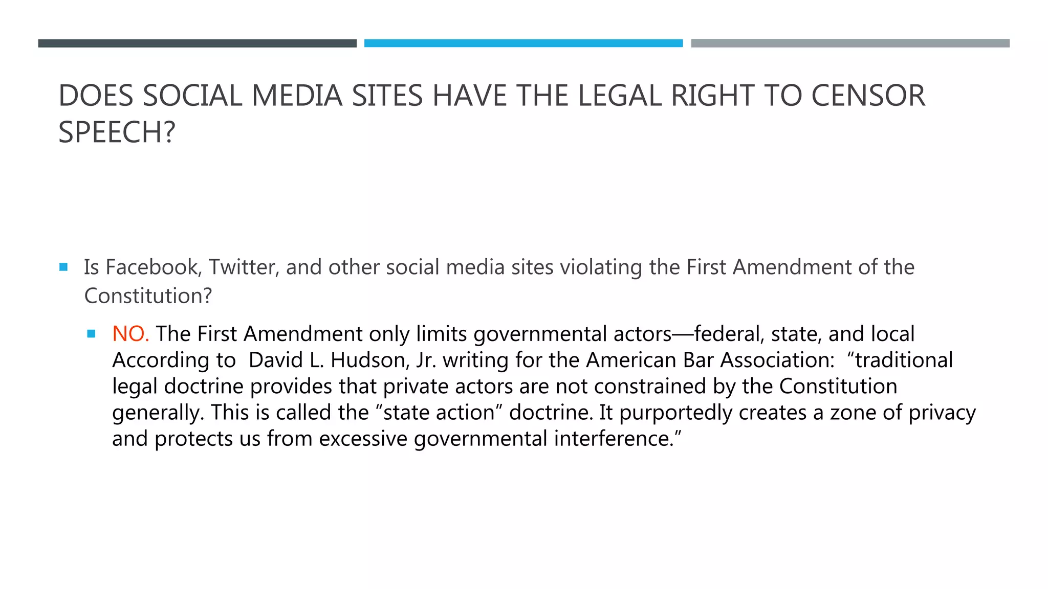 Understanding social media & free speech | PPT