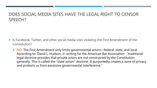 Understanding social media & free speech | PPT