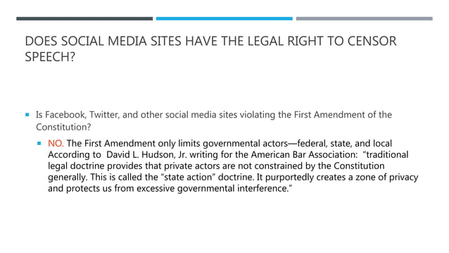 Understanding social media & free speech | PPT