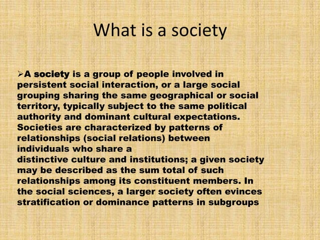 Understanding society and its structure and process | PPTX | Science