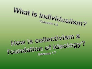 Understandings Of Individualsim | PPT
