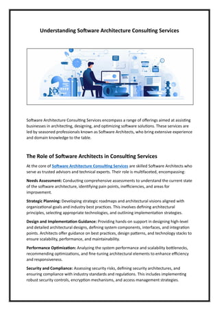 Understanding Software Architecture Consulting Services | PDF