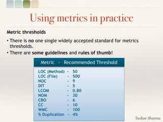 Understanding software metrics | PDF